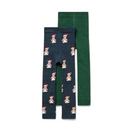 Tchibo - 2 Kinder-Frottee-Thermoleggings - Kinder - Gr. 110/116 - dunkelblau