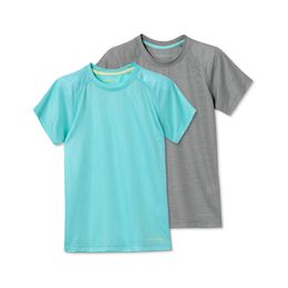 Tchibo - 2 Funktionsshirts aus recyceltem Material - Jungen - Gr. 158/164 - t&uuml;rkis
