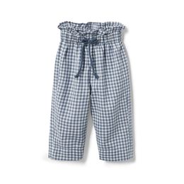 Tchibo - Culotte mit Leinen - M&auml;dchen - Gr. 122/128 - wei&szlig;/kariert
