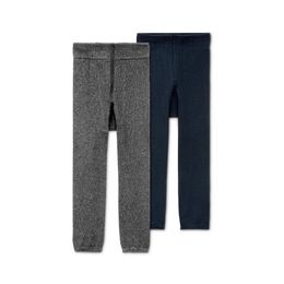 Tchibo - 2 Strickleggings - Kinder - Gr. 134/140 - dunkelgrau