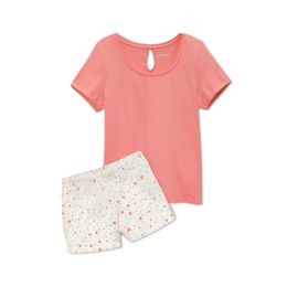 Tchibo - Shorty-Pyjama - Damen - Gr. L - apricot/print