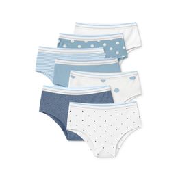 Tchibo - 7 M&auml;dchen-Pantys - M&auml;dchen - Gr. 146/152 - hellblau/gepunktet