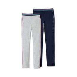 Tchibo - 2 Leggings - M&auml;dchen - Gr. 146/152 - dunkelblau