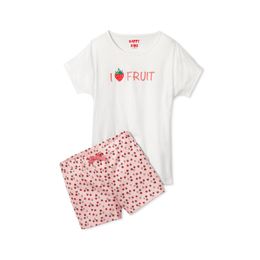 Tchibo - Shorty-Pyjama - M&auml;dchen - Gr. 122/128 - wei&szlig;