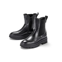 Tchibo - Leder-Boots - Damen - Gr. 38 - schwarz