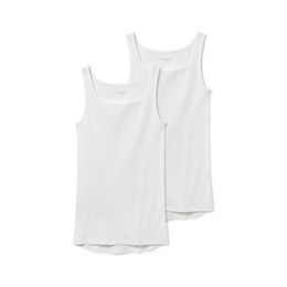 Tchibo - 2 Qualit&auml;ts-Feinripp-Unterhemden - Herren - Gr. Xl/7 - wei&szlig;