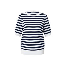 Tchibo - Feinstrick-Pullover - Damen - Gr. XL - dunkelblau/gestreift