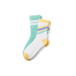 Tchibo - 2 Paar Tennissocken mit Bio-Baumwolle - Kinder - Gr. 39-42 - blau/gestreift