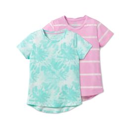 Tchibo - 2 T-Shirts - M&auml;dchen - Gr. 170/176 - t&uuml;rkis/print