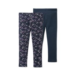 Tchibo - 2 Leggings - M&auml;dchen - Gr. 170/176 - dunkelblau/gebl&uuml;mt