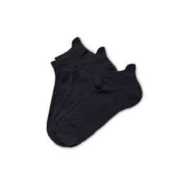 Tchibo - 3 Paar Unisex-Profi-Laufsocken - Unisex - Gr. 43-46 - schwarz