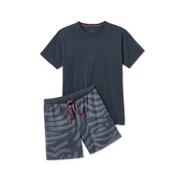 Tchibo - Shorty-Pyjama - Herren - Gr. S - dunkelgrau/print
