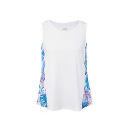 Tchibo - Sporttop - Damen - Gr. L - wei&szlig;/print