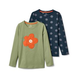 Tchibo - 2 Kleinkinder-T-Shirts - Kinder - Gr. 110/116 - dunkelblau/gebl&uuml;mt