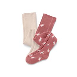 Tchibo - 2 Kinder-Thermostrumpfhosen - M&auml;dchen - Gr. 122/128 - rosa