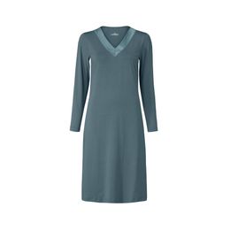 Tchibo - Nachthemd mit Satin - Damen - Gr. S - blau