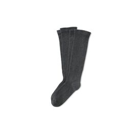 Tchibo - 2 Paar St&uuml;tz-Kniestr&uuml;mpfe - Unisex - Gr. 35-38 - grau