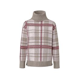 Tchibo - Strickpullover mit Rollkragen - Damen - Gr. S - wei&szlig;/jacquard