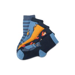 Tchibo - 5 Paar Socken - Baby - Gr. 23-26 - dunkelblau/gestreift
