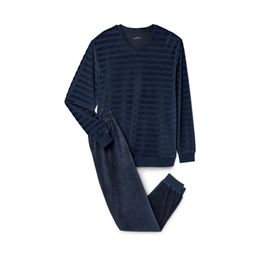 Tchibo - Nicki-Pyjama-Set - Herren - Gr. L - dunkelblau