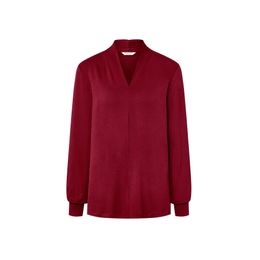 Tchibo - Langarmshirt mit V-Ausschnitt - Damen - Gr. L - bordeaux