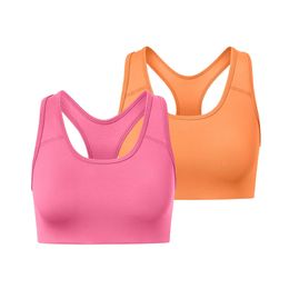 Tchibo - 2 Sport-BHs - Damen - Gr. S - pink