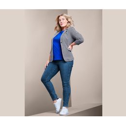Tchibo - Sweatblazer - Damen - Gr. 44 - dunkelblau/gestreift