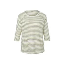 Tchibo - Gestreiftes Shirt mit 3/4-Arm - Damen - Gr. XL - wei&szlig;/gestreift