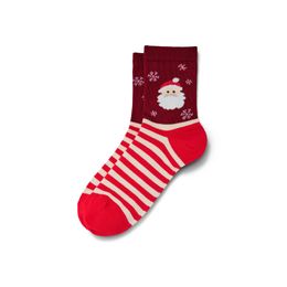 Tchibo - 1 Paar Weihnachtssocken - Unisex - Gr. 35-38 - creme