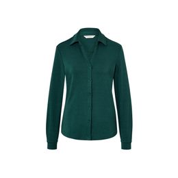 Tchibo - Blusenshirt mit Knopfleiste - Damen - Gr. M - dunkelgr&uuml;n