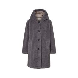 Tchibo - Teddymantel mit Kapuze - Damen - Gr. 38 - grau