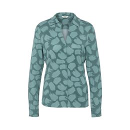 Tchibo - Bedrucktes Blusenshirt mit Knopfleiste - Damen - Gr. XL - blau/print