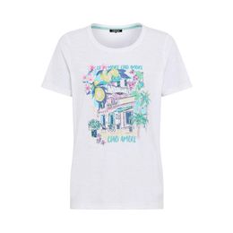 Tchibo - Olsen T-Shirt mit Placement-Print - Damen - Gr. 42 - wei&szlig;