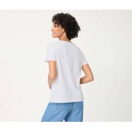 Tchibo - Olsen T-Shirt mit Placement-Print - Damen - Gr. 48 - wei&szlig;