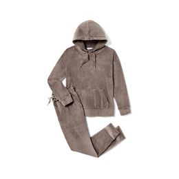 Tchibo - Nicki-Hausanzug - Damen - Gr. S - taupe