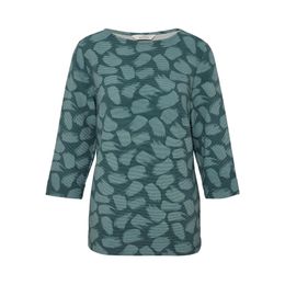 Tchibo - Strukturiertes Shirt - Damen - Gr. L - blau/print