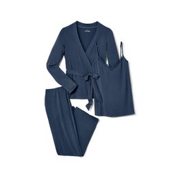 Tchibo - Pyjama-Set - Damen - Gr. L - blau