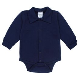 Body TUPTAM "Body Baby Jungen Langarm Kurzarm Body mit Kragen", Jungen, Gr. 80, N-Gr, blau (dunkelblau), Obermaterial: 100% Baumwolle CO., Bodys Body