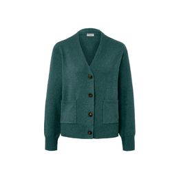 Tchibo - Strickjacke mit Wolle - Damen - Gr. S - dunkelgr&uuml;n