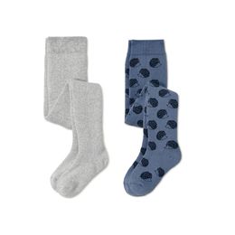 Tchibo - 2 Thermostrumpfhosen - M&auml;dchen - Gr. 98/104 - dunkelblau/jacquard