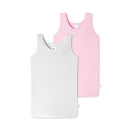 2 Schiesser Kinder-Unterhemden - Gr. 98 - wei&szlig;