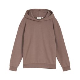 Tom Tailor Kinder-Oversized-Sweat-Hoodie mit Backprint - M&auml;dchen - Gr. 140 - braun
