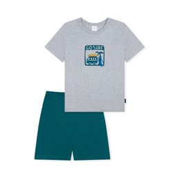 Schiesser Kurzer Kinder-Pyjama - Jungen - Gr. 116 - grau