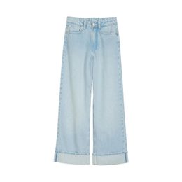 Tom Tailor Kinder-Wide-Leg-Fit-Jeans mit Umschlag - M&auml;dchen - Gr. 134 - dunkelblau