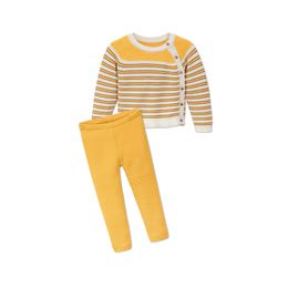 Tchibo - Strickkombi - Baby - Gr. 50/56 - wei&szlig;/gestreift