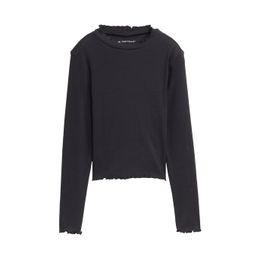 Tom Tailor Kinder-Ripp-Langarmshirt - M&auml;dchen - Gr. 164 - dunkelgrau