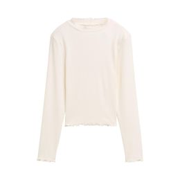Tom Tailor Kinder-Ripp-Langarmshirt - M&auml;dchen - Gr. 152 - creme