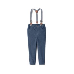 Tchibo - Kinder-Cordhose mit abnehmbaren Hosentr&auml;gern - Baby - Gr. 86/92 - blau