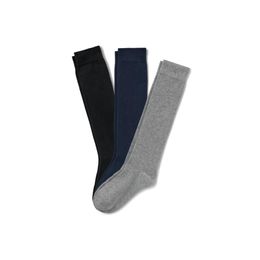 Tchibo - 3 Paar Kniestr&uuml;mpfe - Damen - Gr. 39-42 - dunkelblau