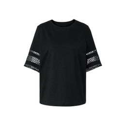 Tchibo - Shirt mit Stickerei - Damen - Gr. S - schwarz